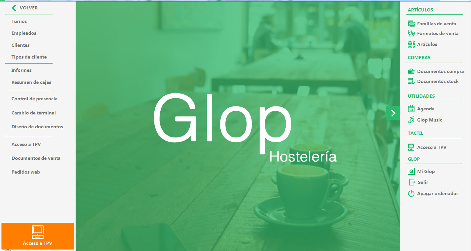 ¿Como personalizar la pantalla de inicio del tpv con Glop?